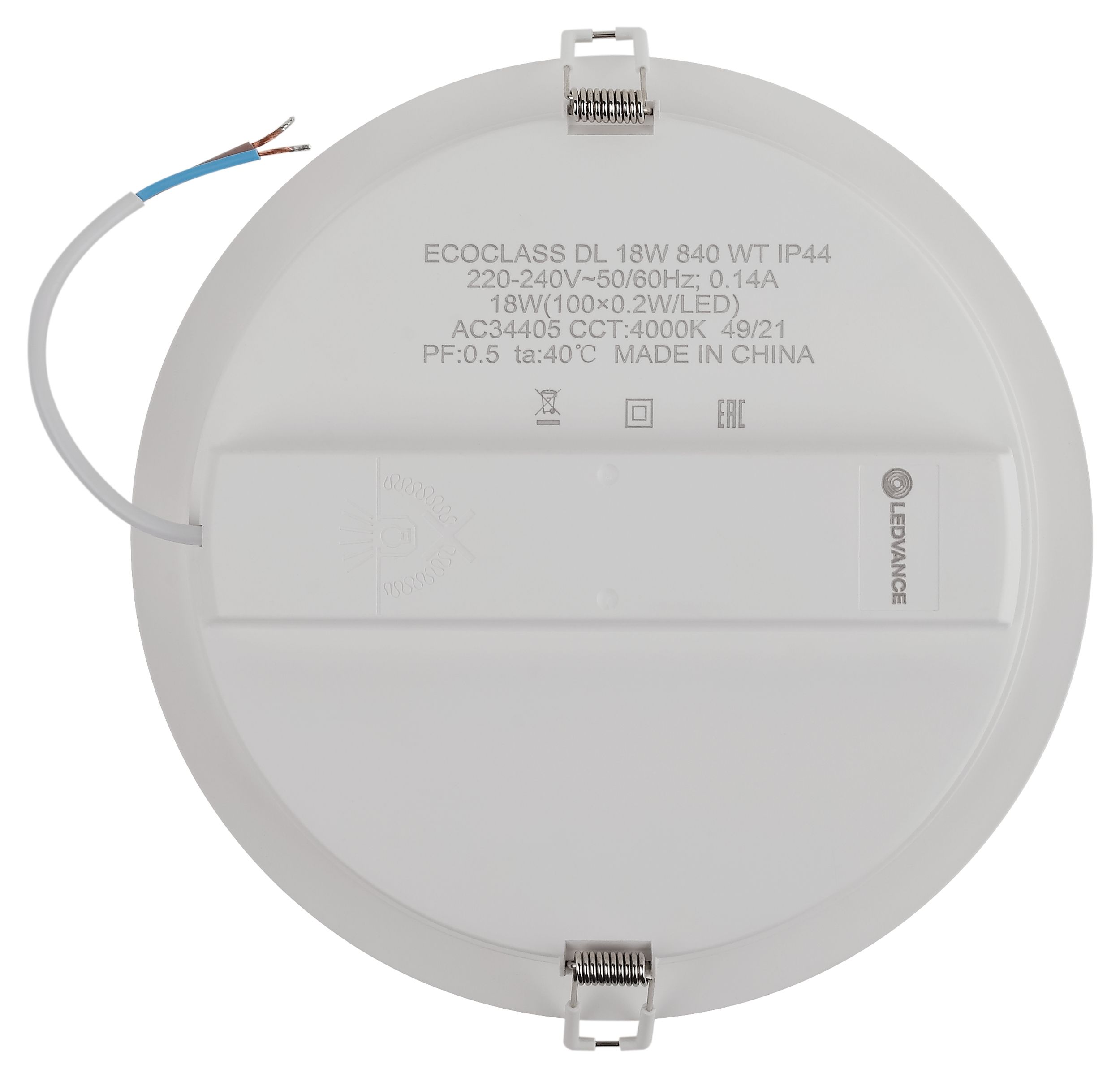 ECOCLASS DL 18W 840 WT IP44 FS1 LEDV | LEDVANCE Арт. 4058075644274